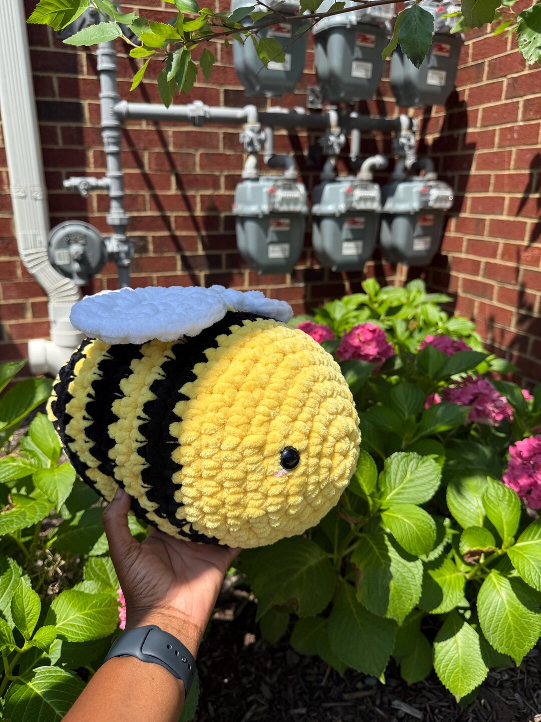 Jumbo Crochet Bee Plushie - Etsy