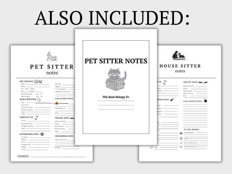 Editable Pet Sitting Contract: Client Intake Forms & Pet Sitter Notes ...