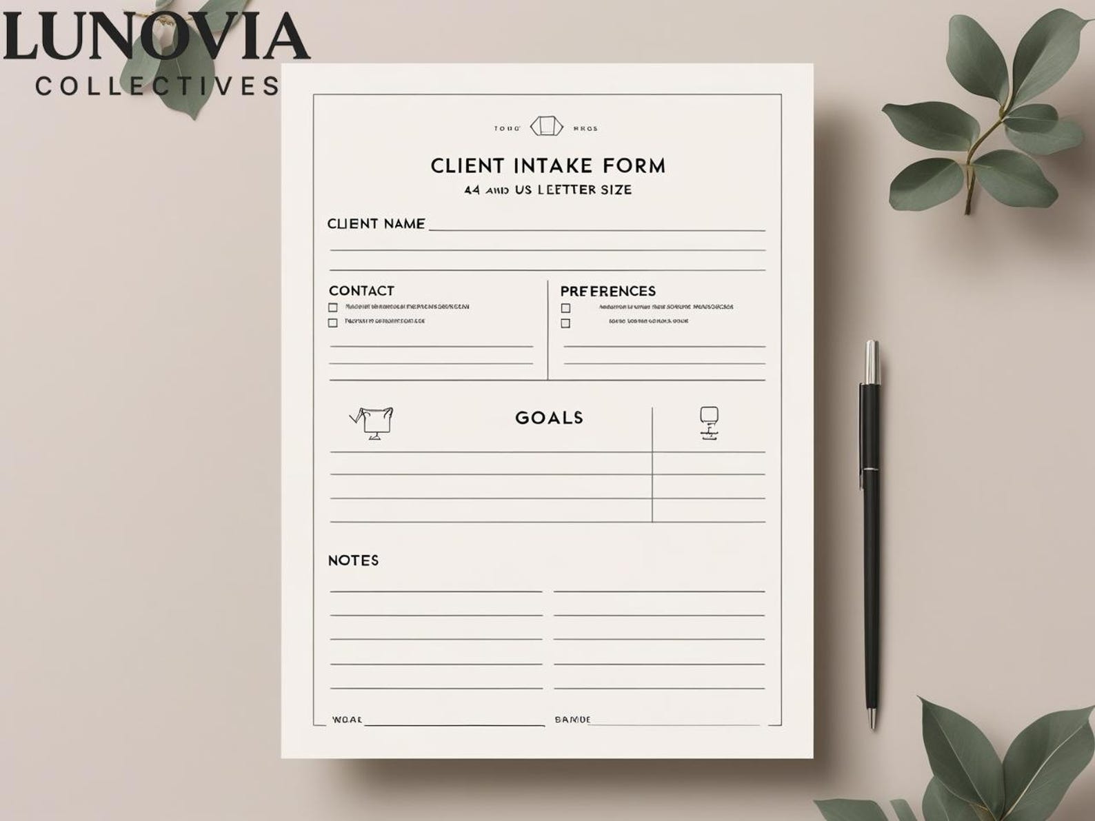 Client Intake Form: Editable PDF & Canva Template for Small Business - Etsy