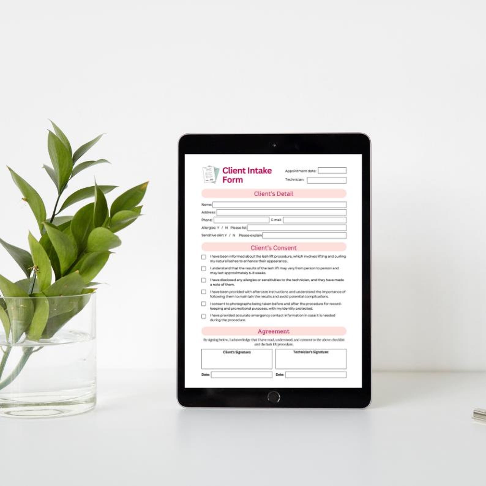 Client Intake Form: Editable PDF & Canva Template for Small Business - Etsy