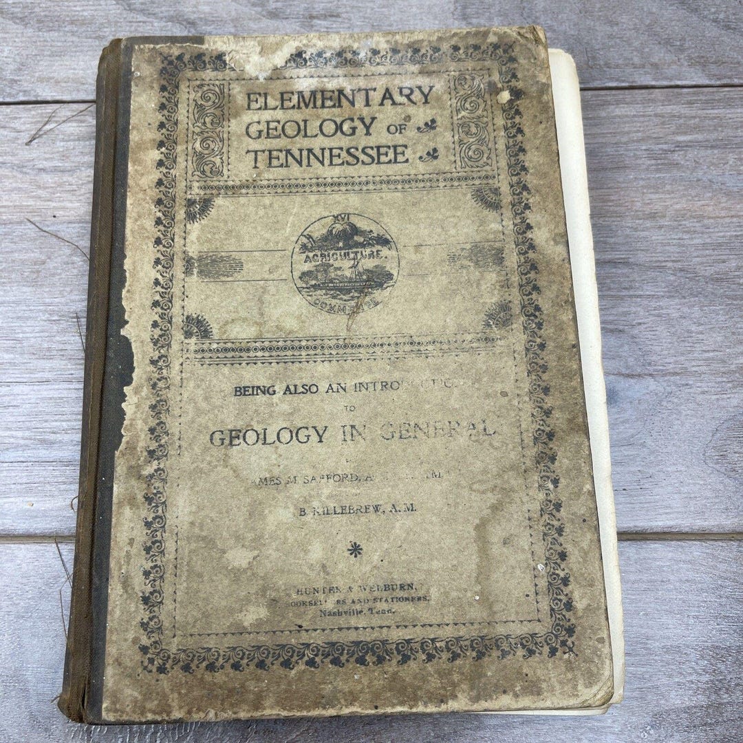 The Elementary Geology of Tennessee by James M Safford 1897 - Etsy