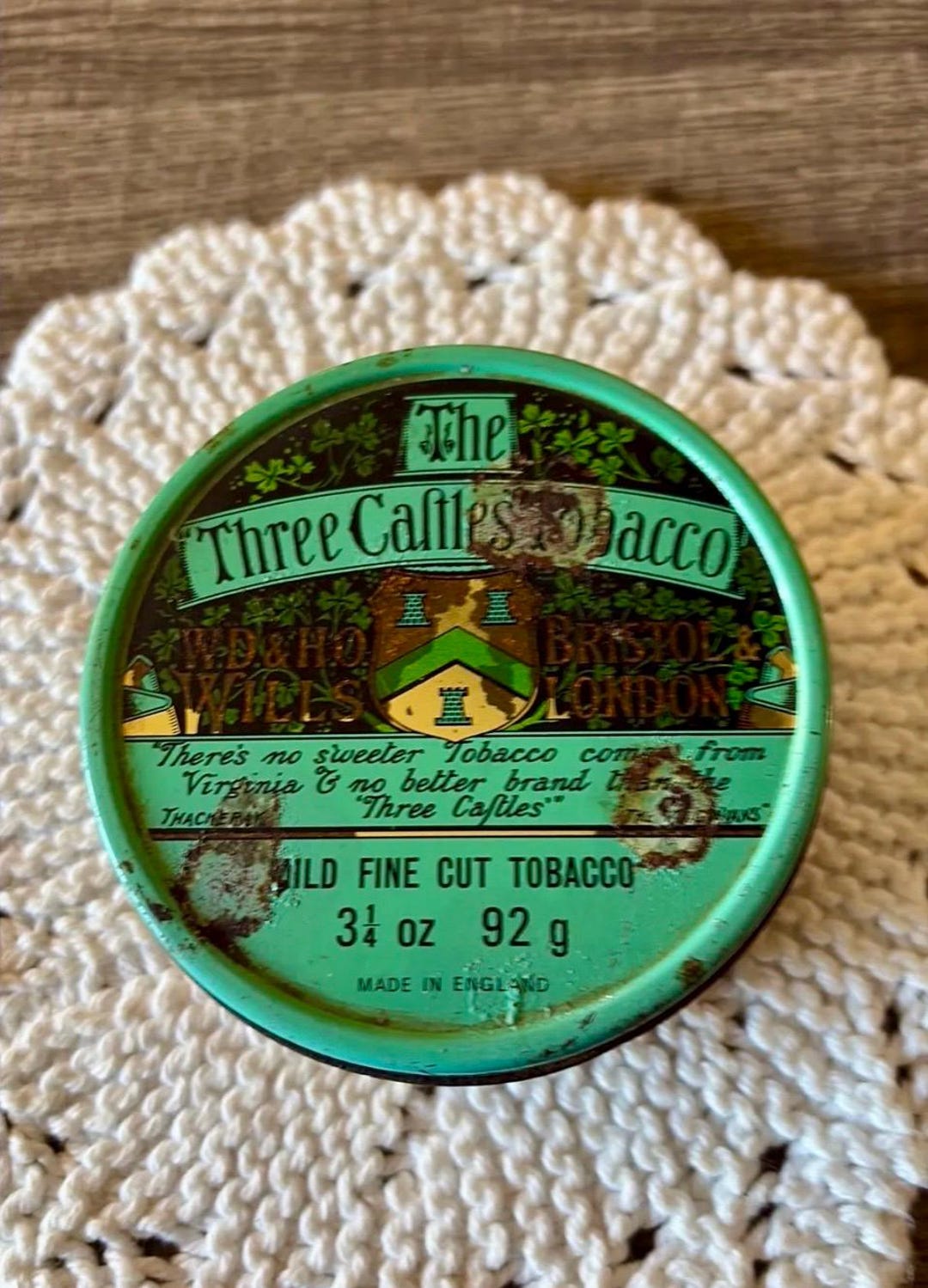 Vintage England, Three Castles Pipe, Cigarette Tobacco Tin! - Etsy