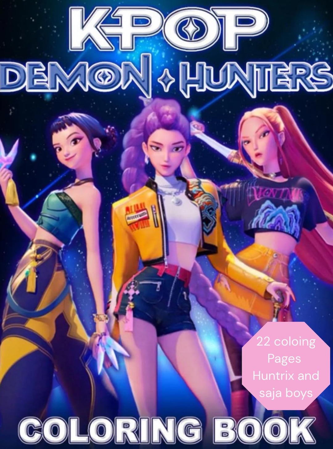 Kpop Demon Hunters Coloring Book - Etsy