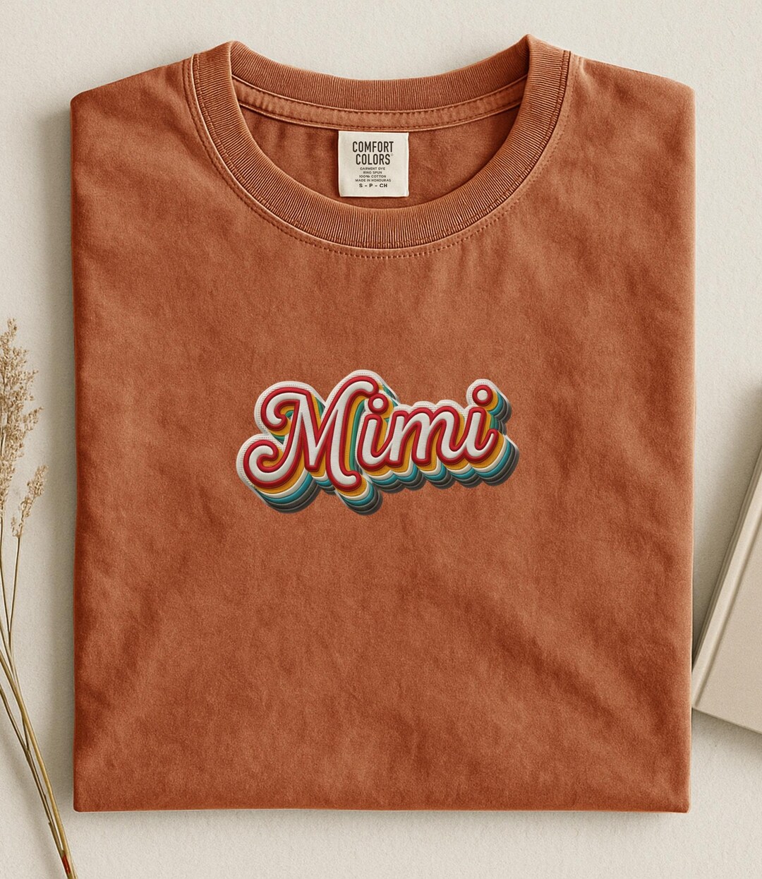 Retro Rainbow 'mimi' T-shirt | Vintage Script Grandma Tee - Etsy
