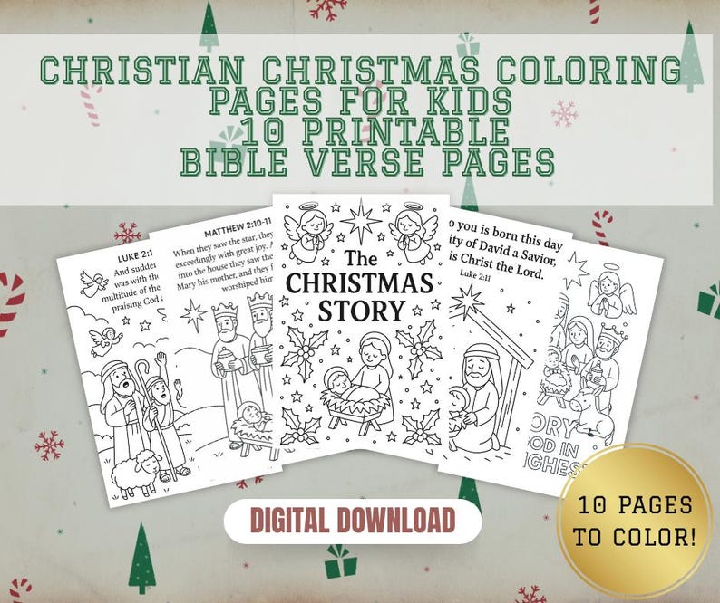 Christian Christmas Coloring Pages | Nativity Story Printable for Kids ...