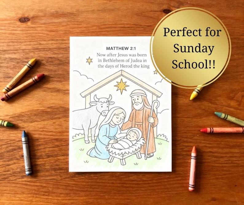 Christian Christmas Coloring Pages | Nativity Story Printable for Kids ...