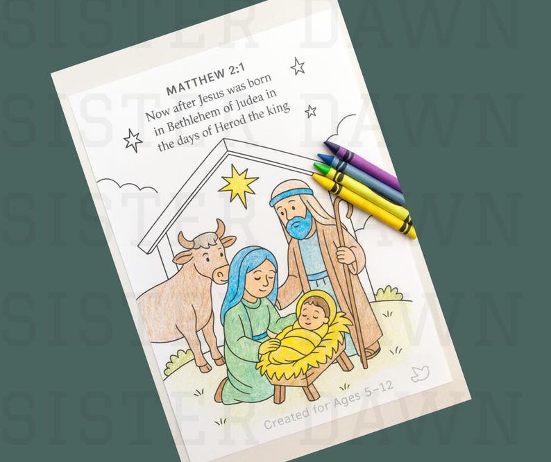 Christian Christmas Coloring Pages | Nativity Story Printable for Kids ...