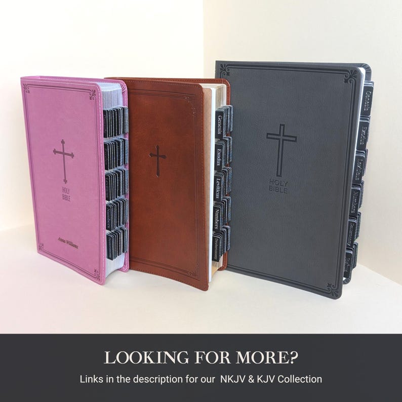 Personalised NKJV Bible, Pink Tabbed Bible, Engraved Name Gift for ...