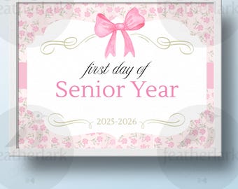 First Day Eighth Grade Sign, 8th Grade First Day Sign Printable, Back ...