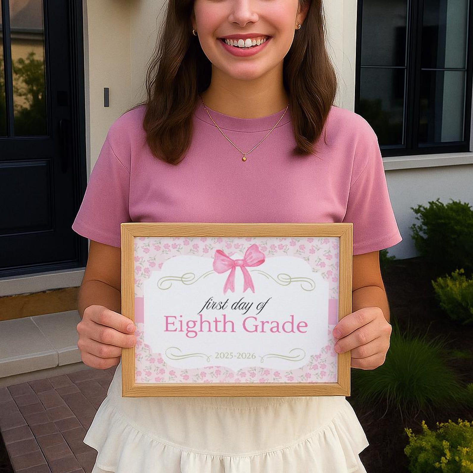 First Day Eighth Grade Sign, 8th Grade First Day Sign Printable, Back ...