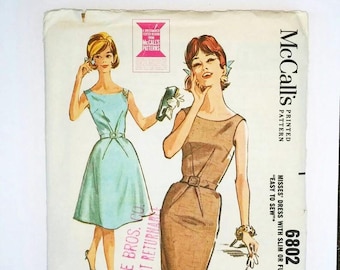 1940s Misses Housecoat Pattern, Robe With Peplum, Welt Pockets, V ...