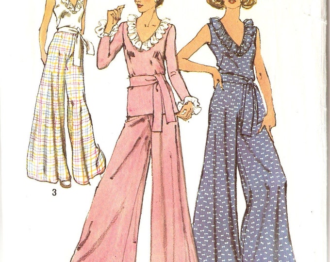 Vintage Sewing Pattern Flowing Wide Leg Pants and Top Simplicity 5610 ...