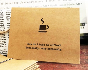 Coffee Note Cards | Etsy