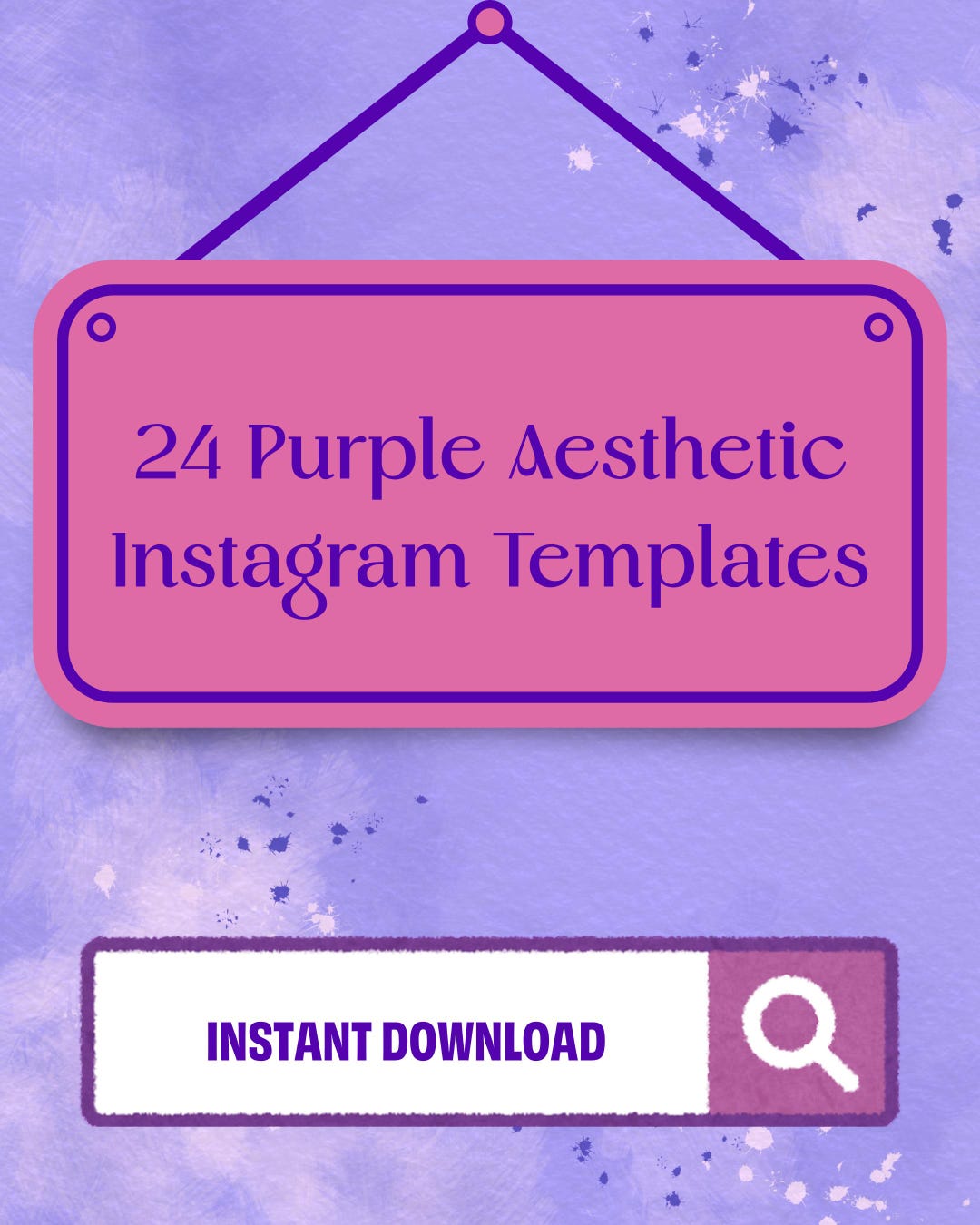 Editable Purple Aesthetic Instagram Post Templates - Etsy