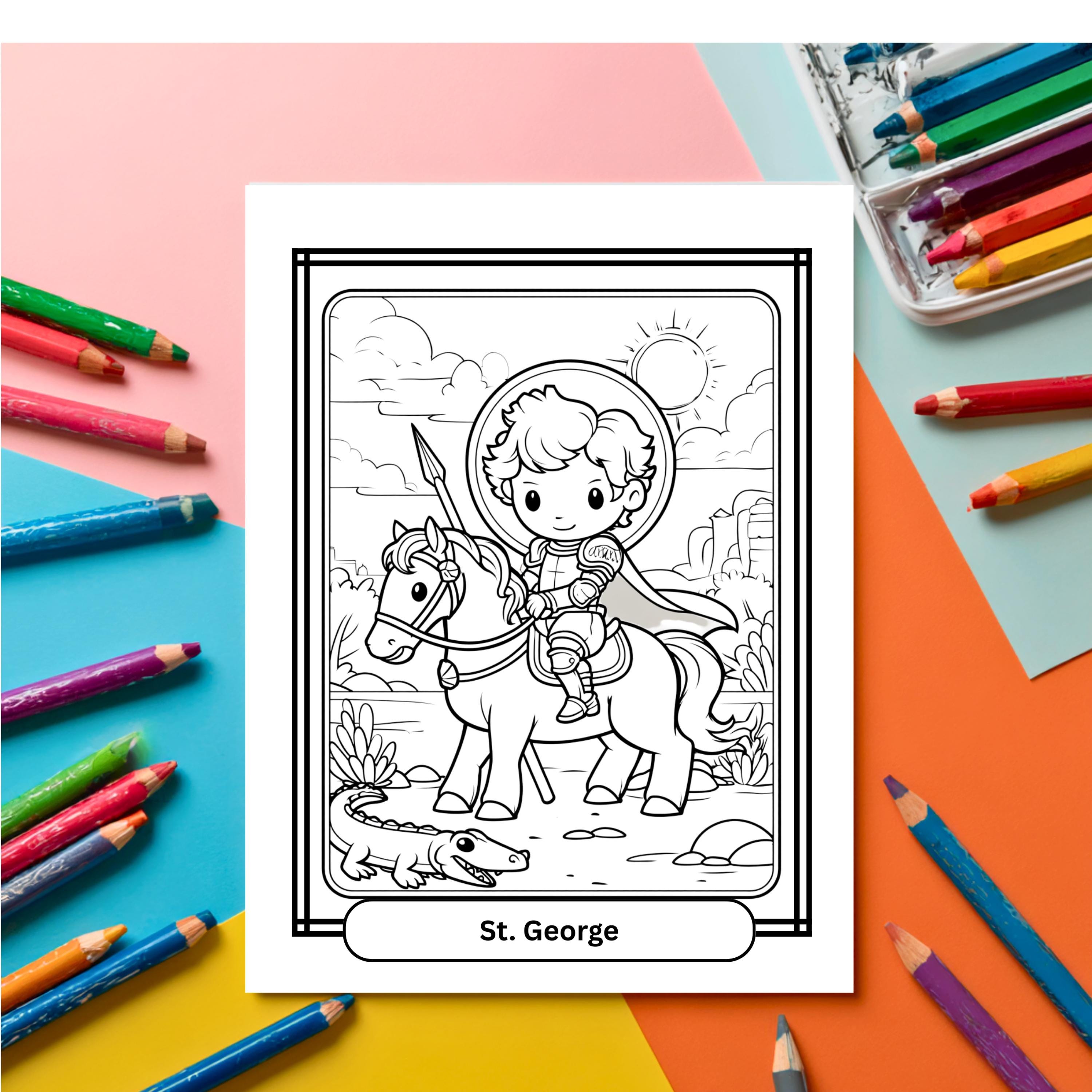 Catholic Saints Coloring Book Pages Printable Kids Activity Sheets ...