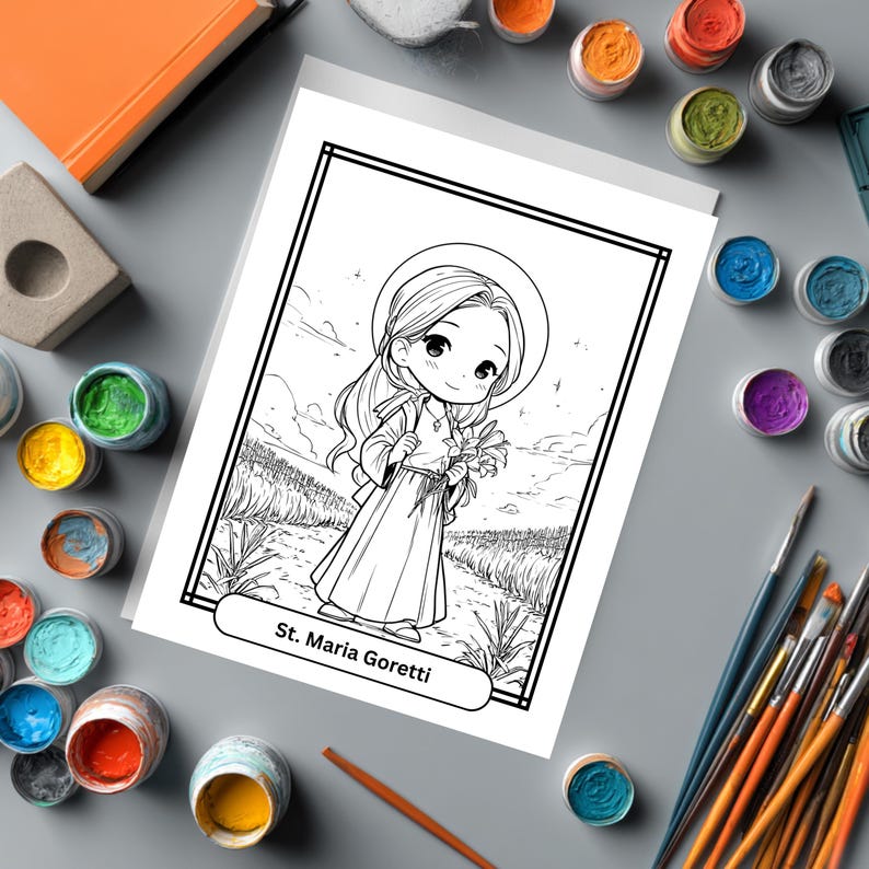 Catholic Saints Coloring Book Pages Printable Kids Activity Sheets ...
