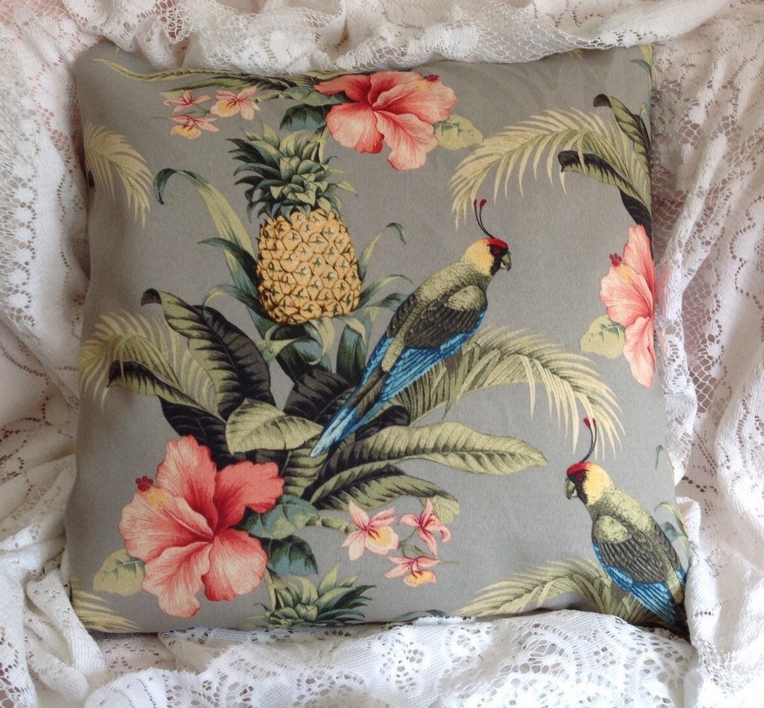 Tommy Bahama Tropical Beach PARROT Pillow Cover Cool Tropical Parrot ...