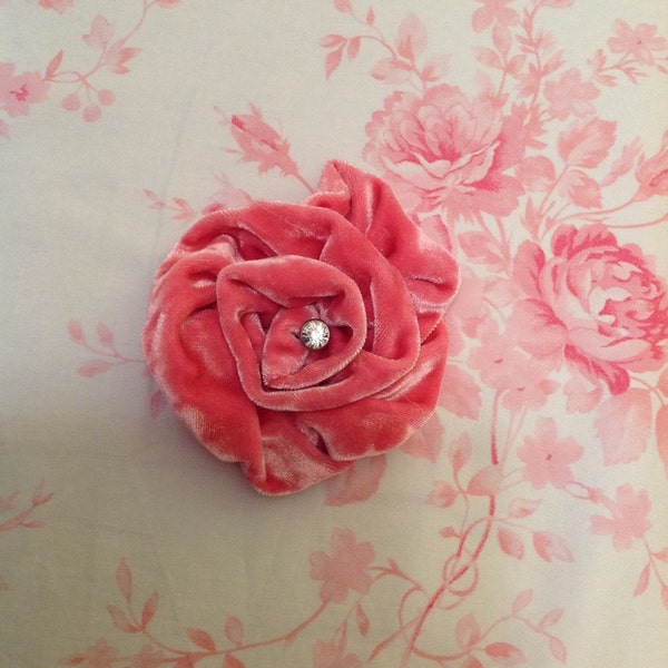 Fabric Flower Pin - Etsy