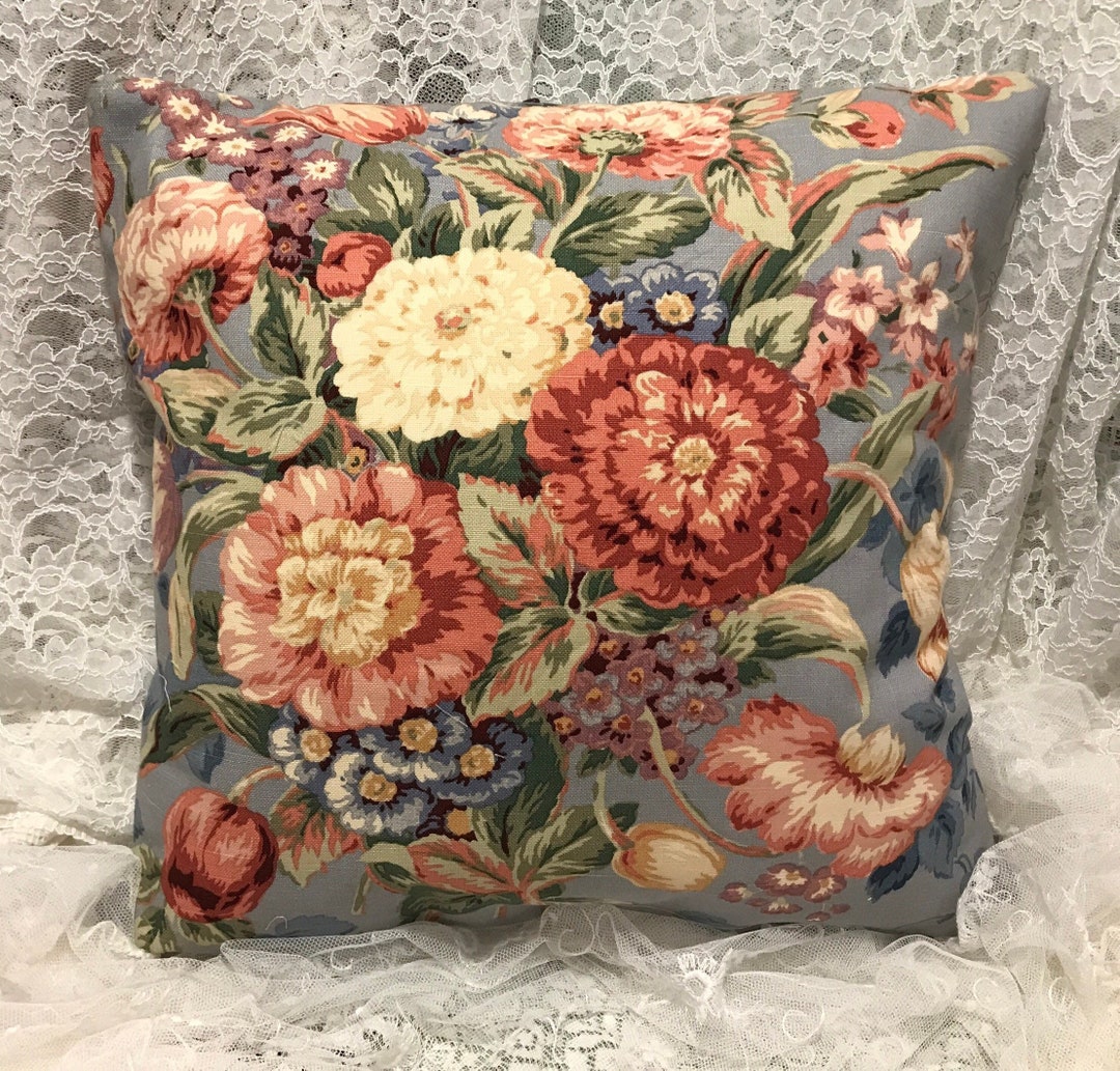 BEACH COTTAGE FLORAL Pillow Cover Gorgeous Summer Colors - Etsy