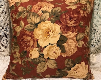 Cabbage Rose Fabric - Etsy