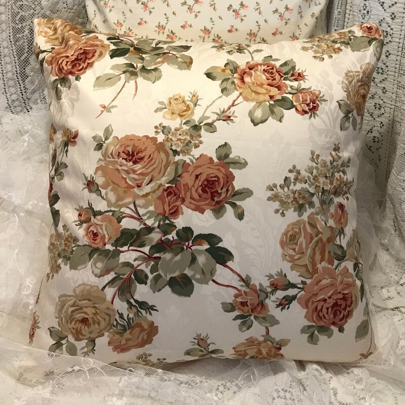 Cabbage Rose Pillow - Etsy