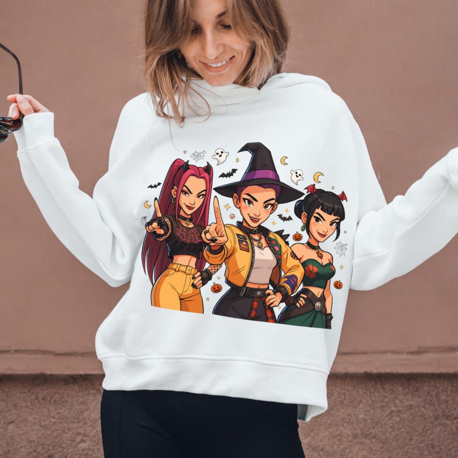 Spooky Huntrix Halloween Png, Kpop Demon Hunter Inspired Png, Huntrix ...