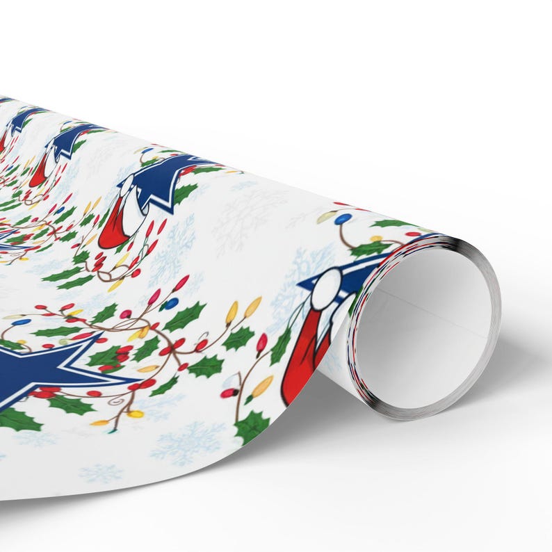 Dallas Cowboys Christmas Wrapping Paper, Holiday NFL Gift Wrap - Etsy