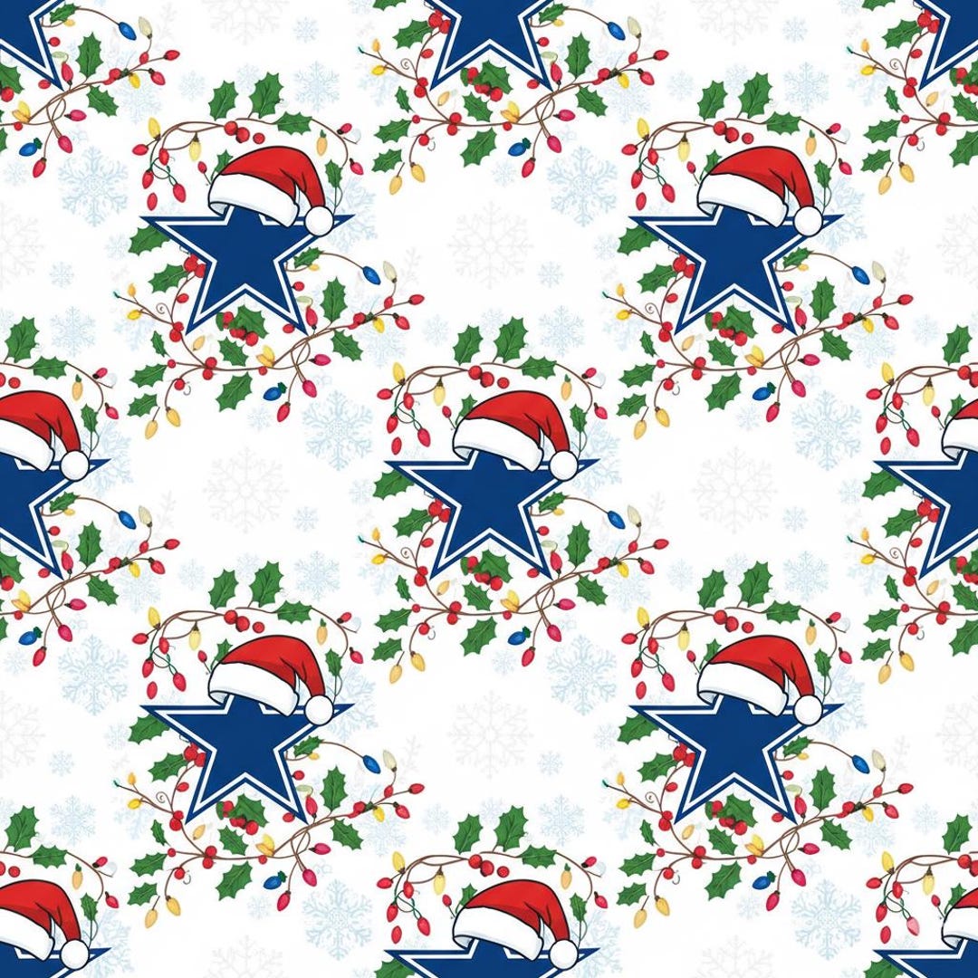Dallas Cowboys Christmas Wrapping Paper, Holiday NFL Gift Wrap - Etsy