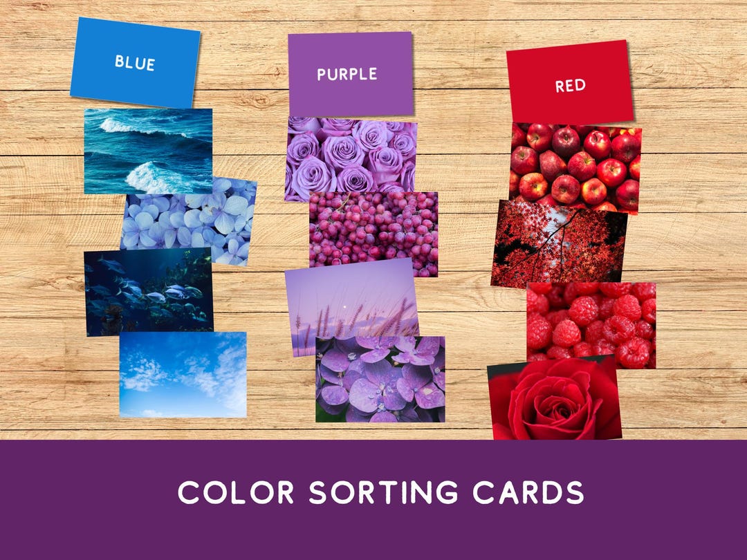 Color Sorting Cards, Learning Colors, Color Flashcards, Printable Color ...