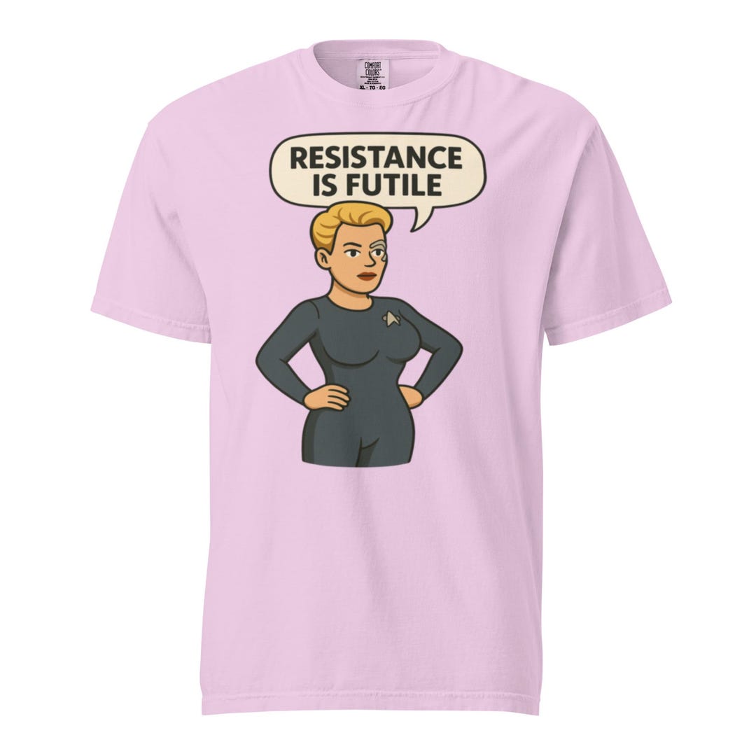 Sci-fi Borg Woman Shirt – Resistance is Futile Parody Tee | Funny Star ...
