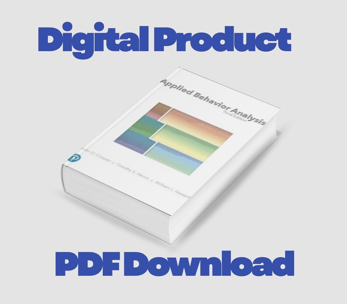 Applied Behavior Analysis 3rd Ed - Etsy