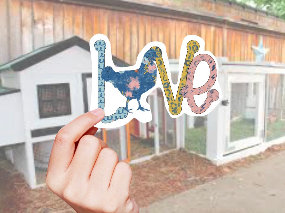Chicken Love Sticker - Gift for Chicken Lover - Chicken Coop Stickers ...