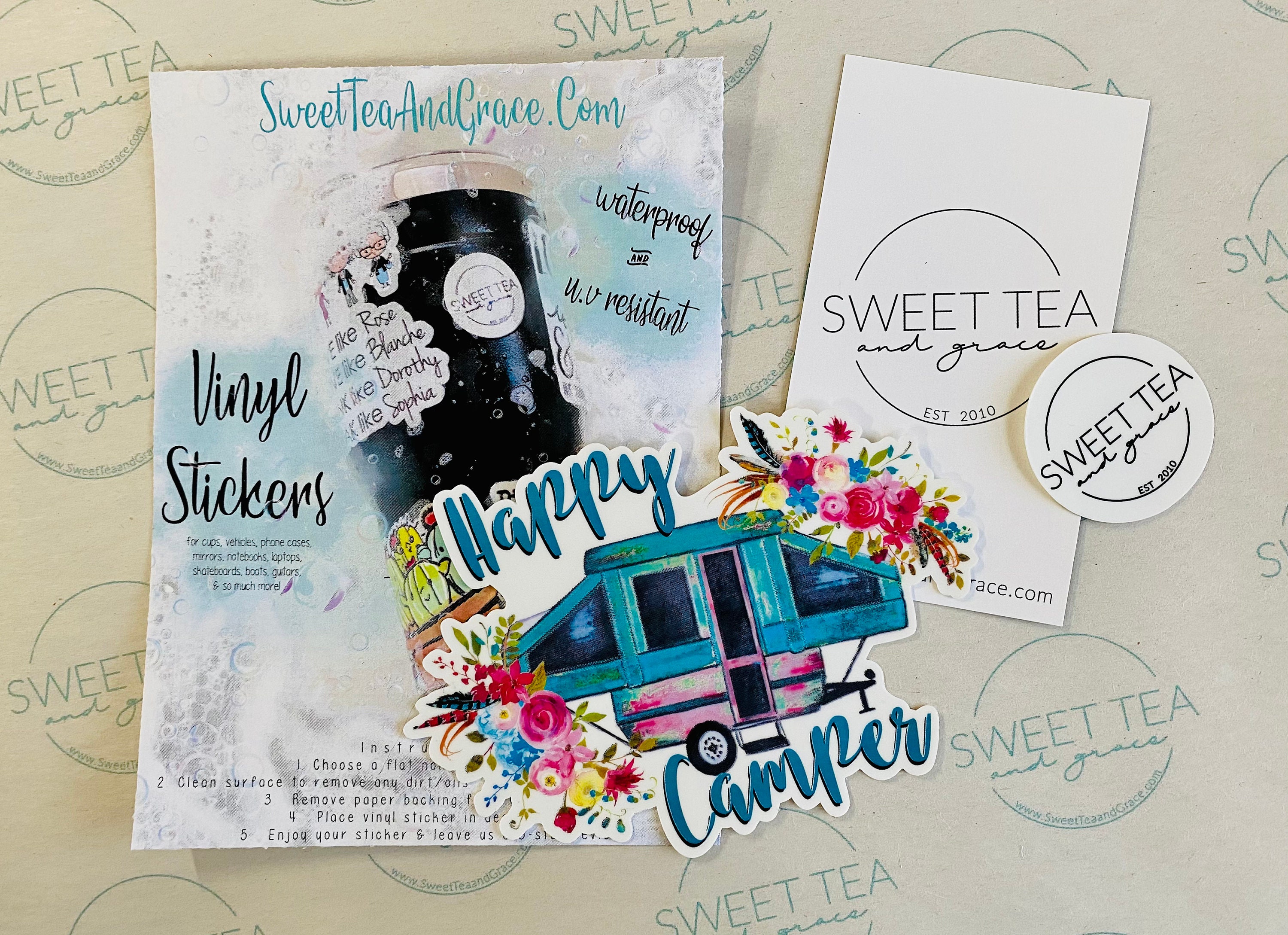 Happy Camper Sticker POPUP Camper Sticker Stickers for - Etsy