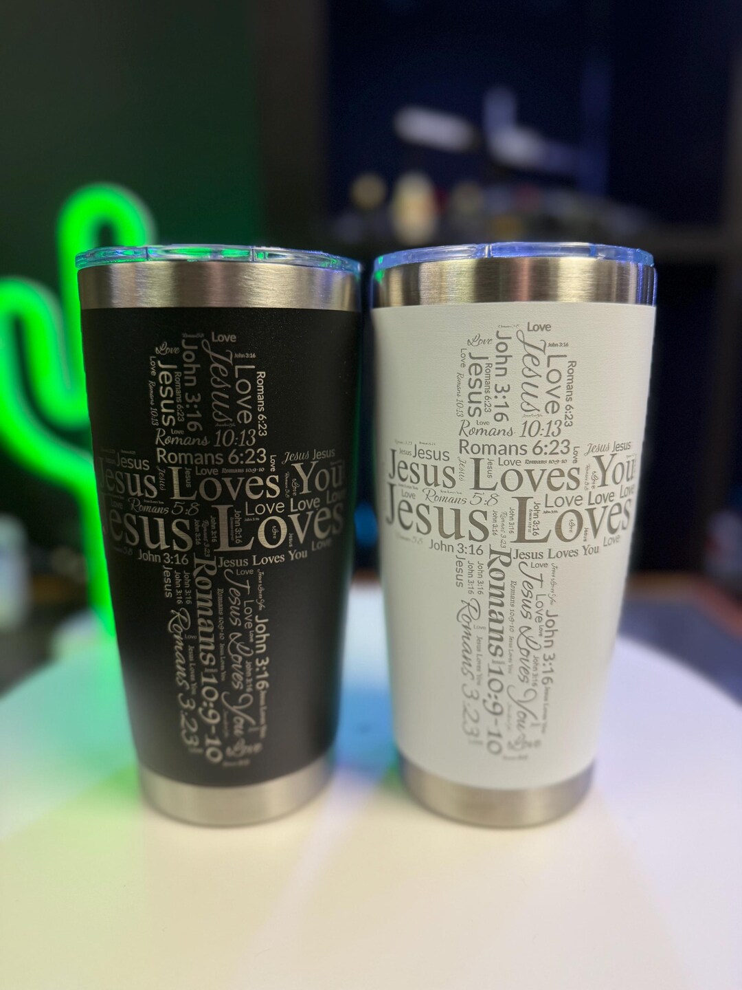 Romans Road 20oz Tumbler, Laser Engraved Cup - Etsy