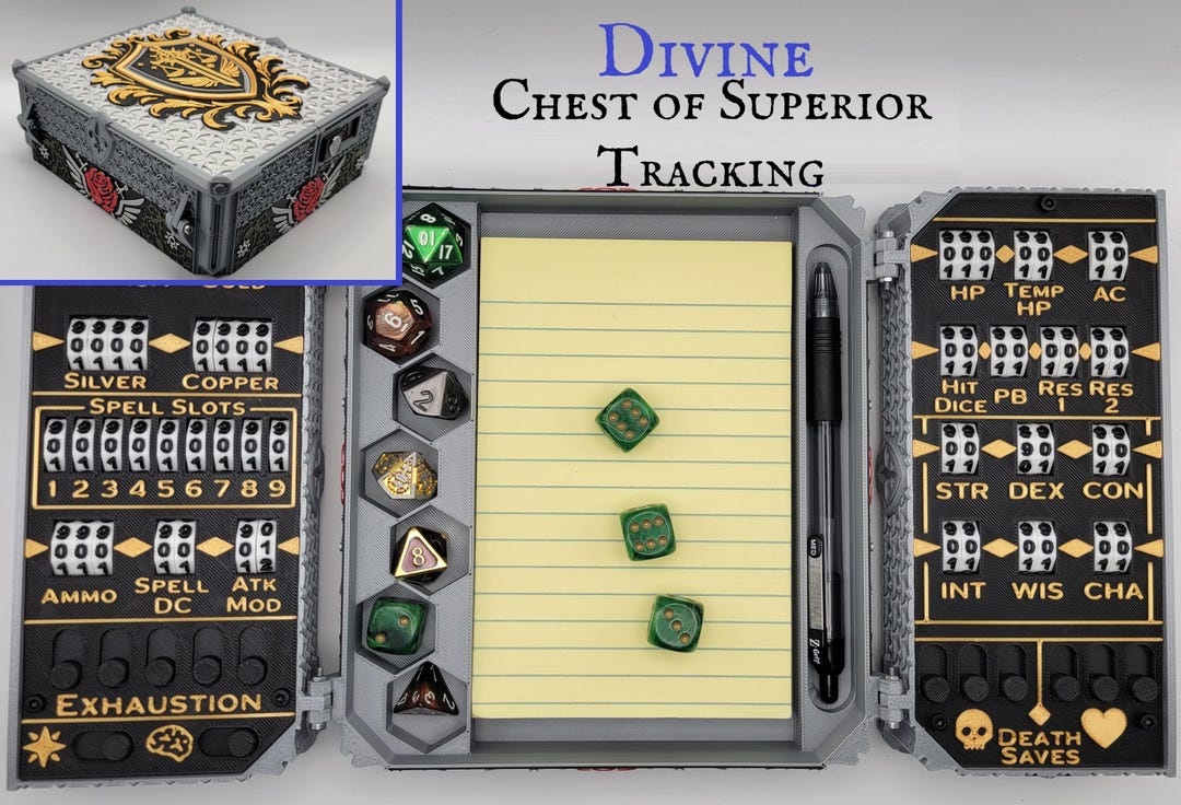 Divine Chest of Superior Tracking - Dungeons and Dragons Dice Tray ...
