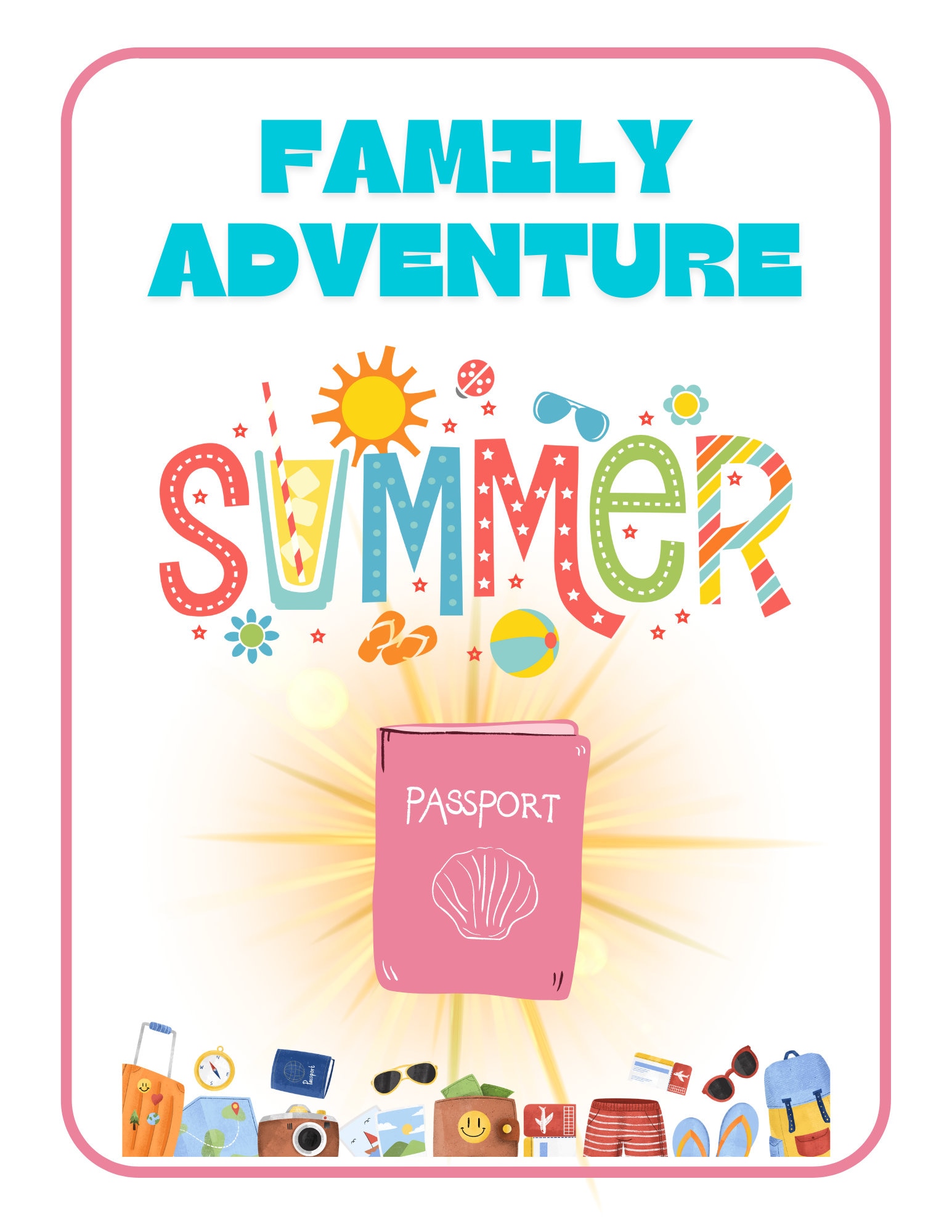 Family Summer Passport Printable PDF – Create Your Own Family Summer ...
