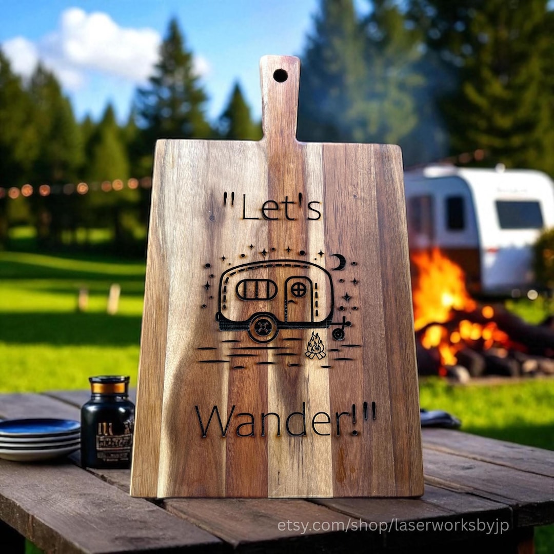 Engraved Acacia Camper Cutting Board: Van Life Gift - Etsy