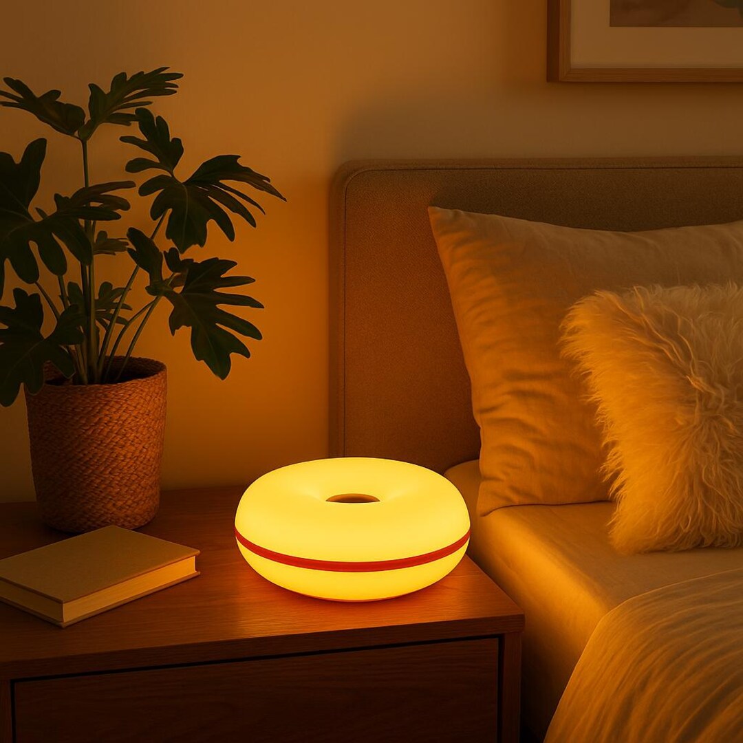 Sunset LED Touch Lamp | Cozy Donut Night Light Design - Etsy