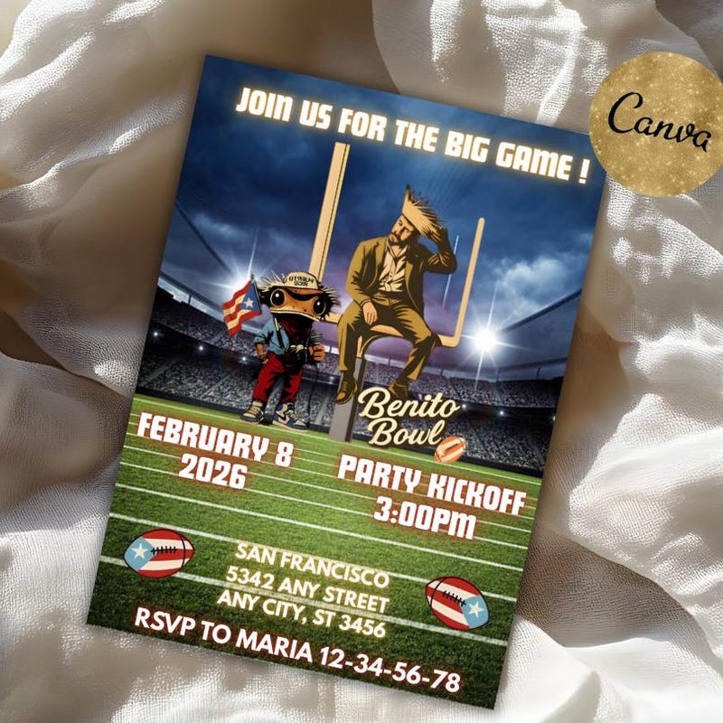 Bad Bunny Bowl Invite - Etsy