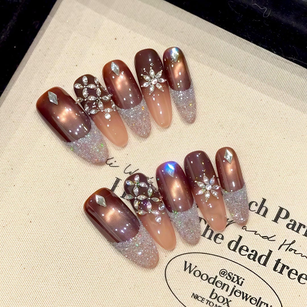 Opulent Gold Press on Nails/faux Acrylic Nails/ Gel Nails/press on ...