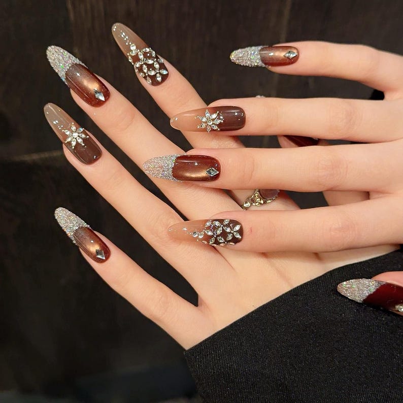 Opulent Gold Press on Nails/faux Acrylic Nails/ Gel Nails/press on ...
