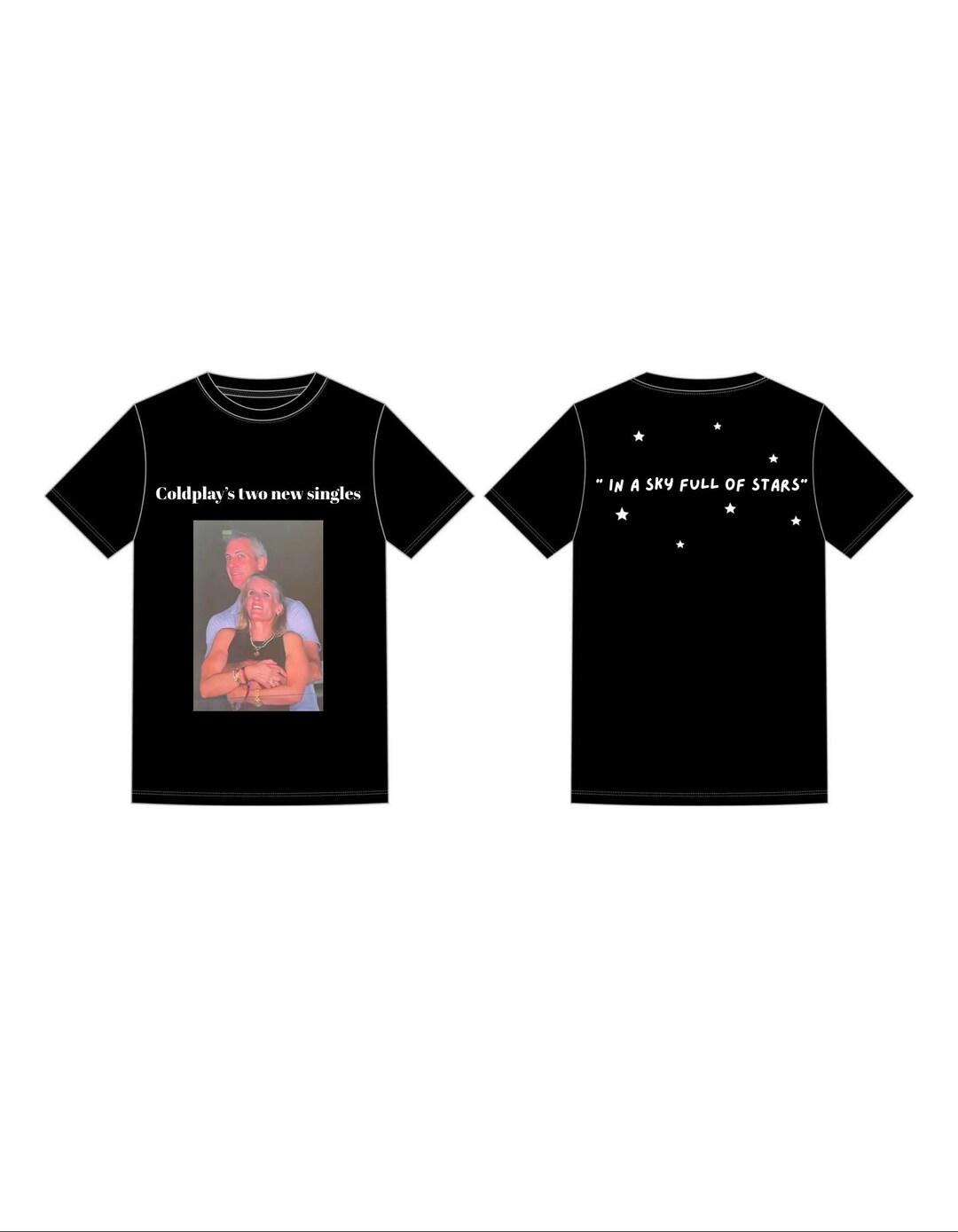 Coldplay Meme Shirt – Funny ‘two New Singles’ Concert Tee – ‘sky Full ...