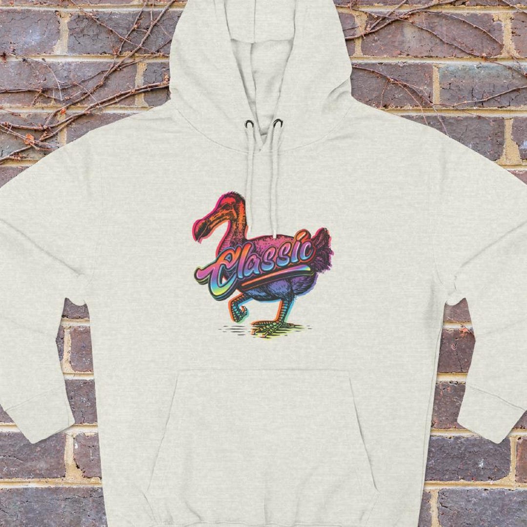 Colorful Dodo Bird Fleece Hoodie: Classic Cozy Sweatshirt - Etsy