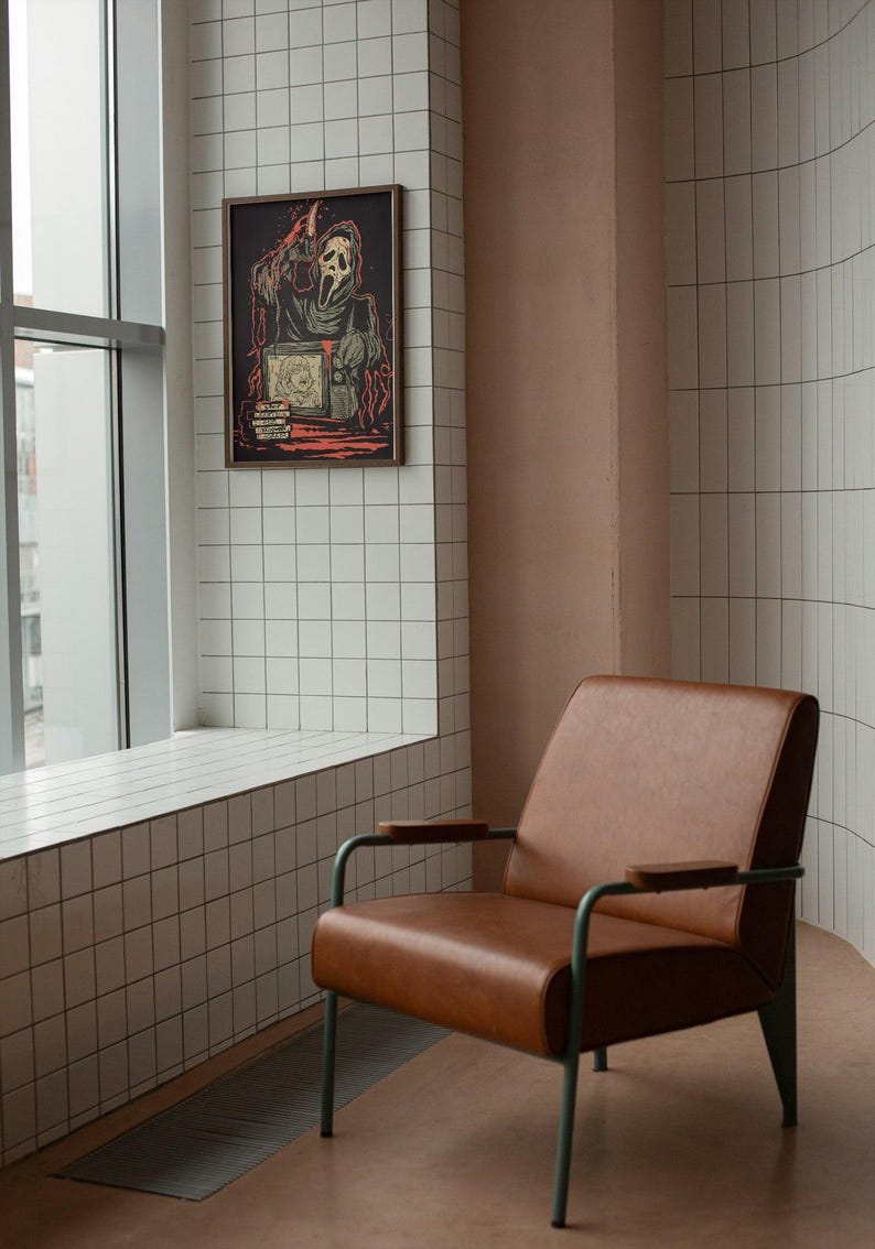 Scream Ghostface Horror Movie Poster - Retro 90s Slasher Art - Casey ...