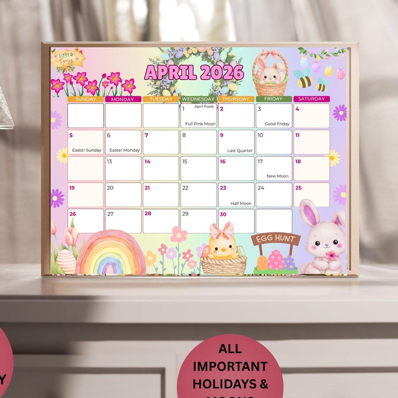 April Tracker - Etsy