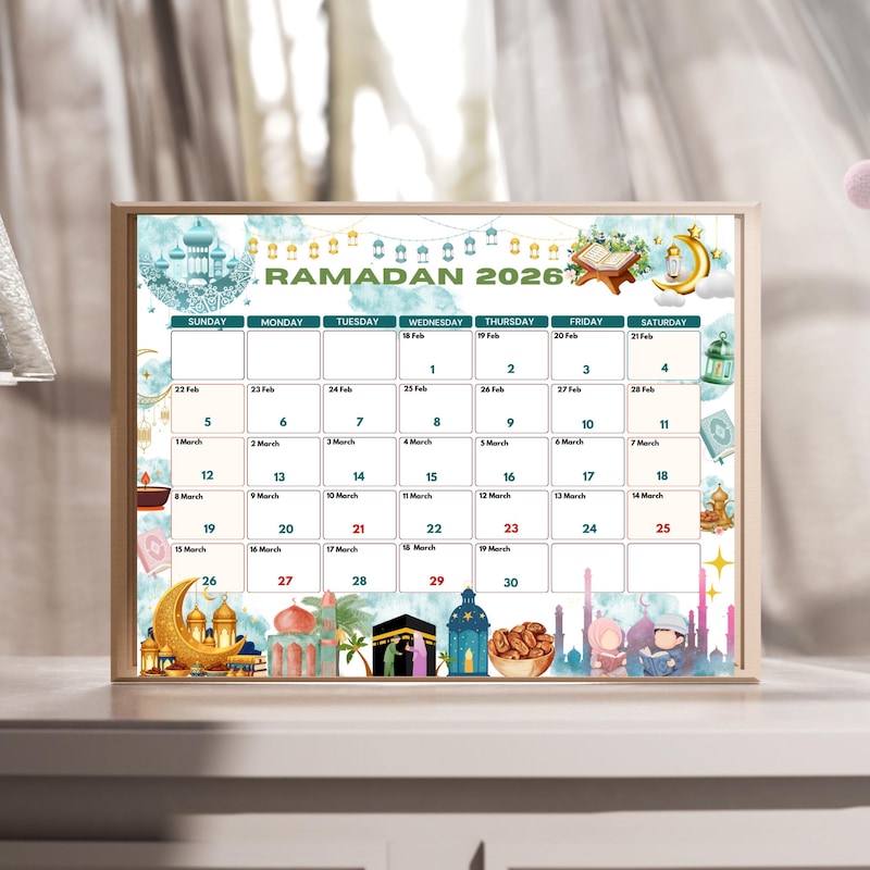 Ramadan Wall Calendar - Etsy