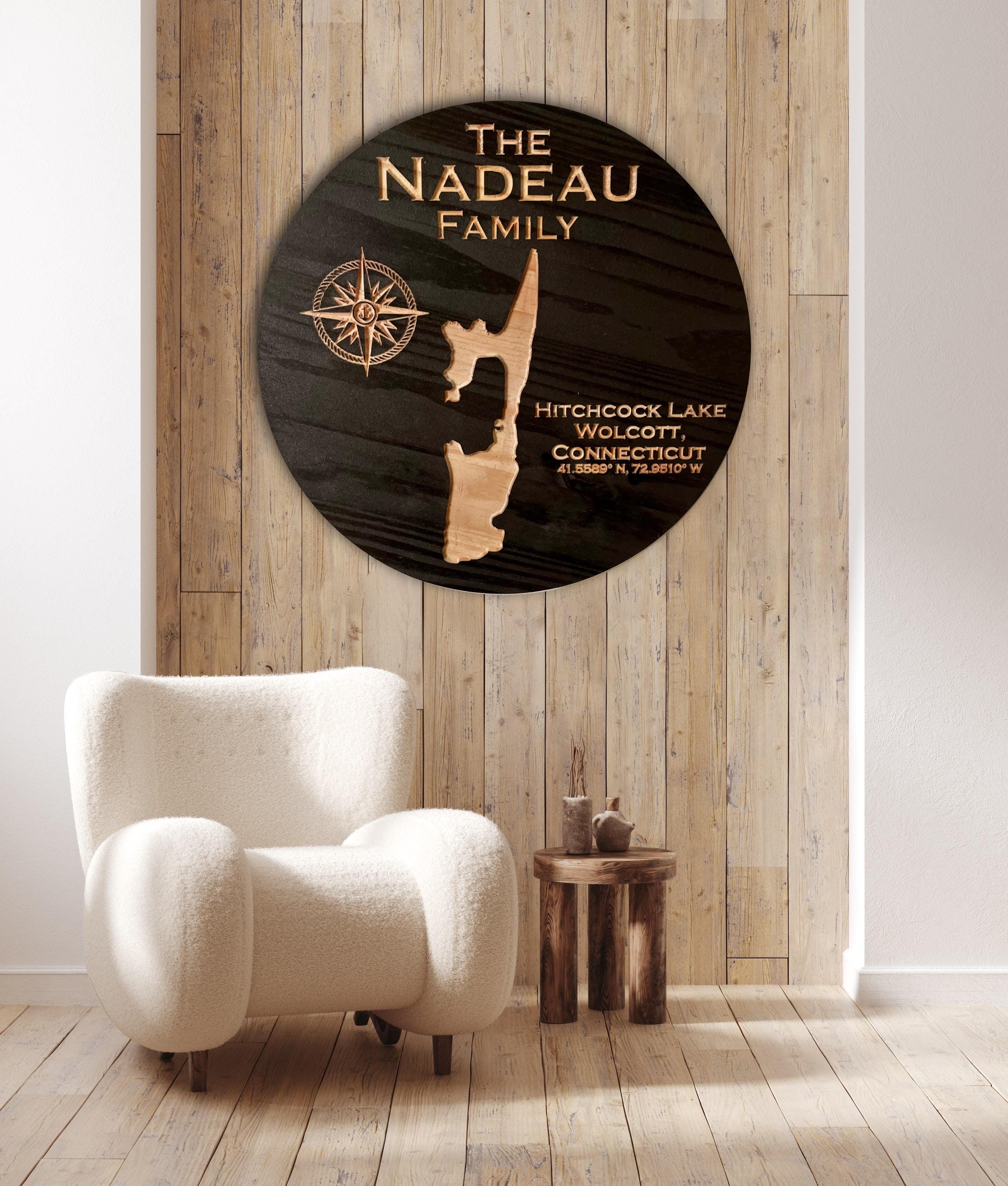 Handcrafted Rustic Wooden Lake House Sign With Custom Engraving and ...