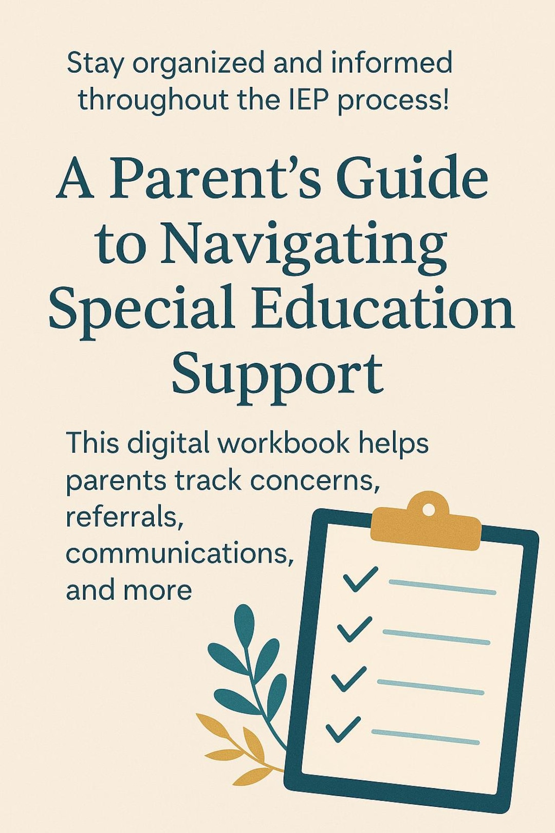 Digital Download Fillable PDF IEP Parent Advocacy Workbook - Etsy