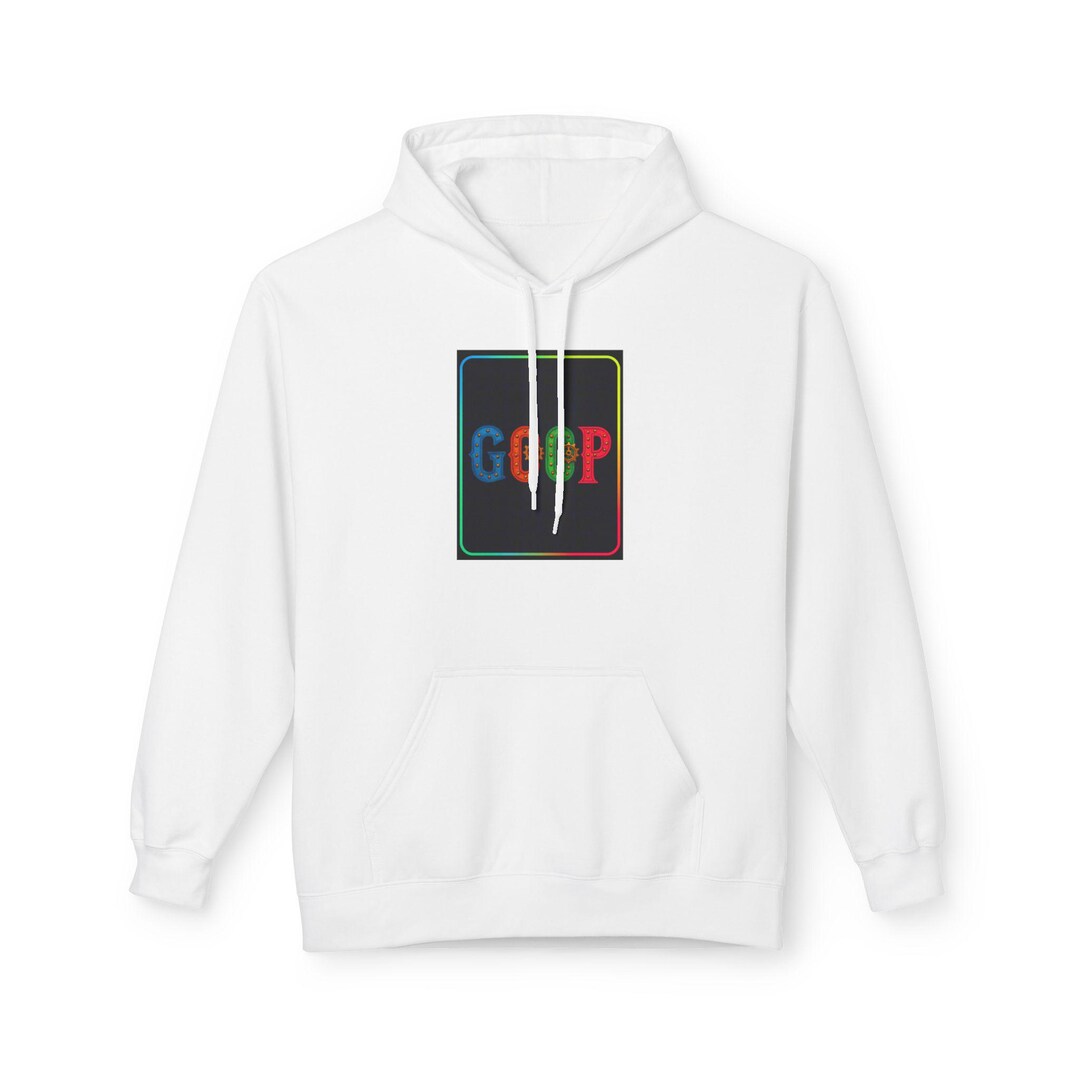 GLOP Colorful Glitch Logo Hoodie | Retro RGB Graphic - Etsy