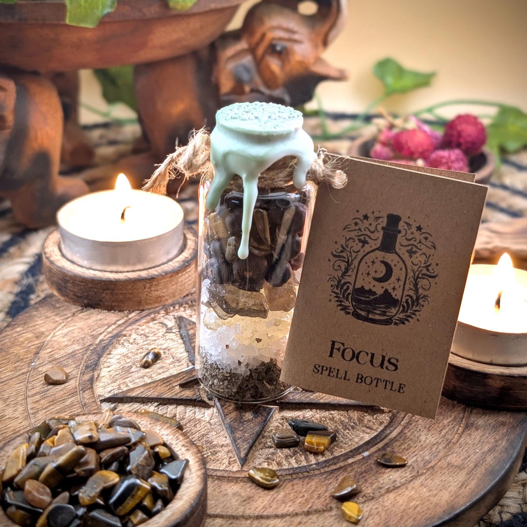 Focus Spell Bottle Focus Tool Spell Jar Manifestation Tool Intention ...